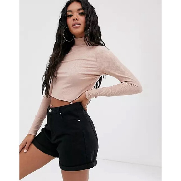 ASOS | Sweaters | Asos Tan Ribbed Turtleneck Cropped Sweater | Poshmark